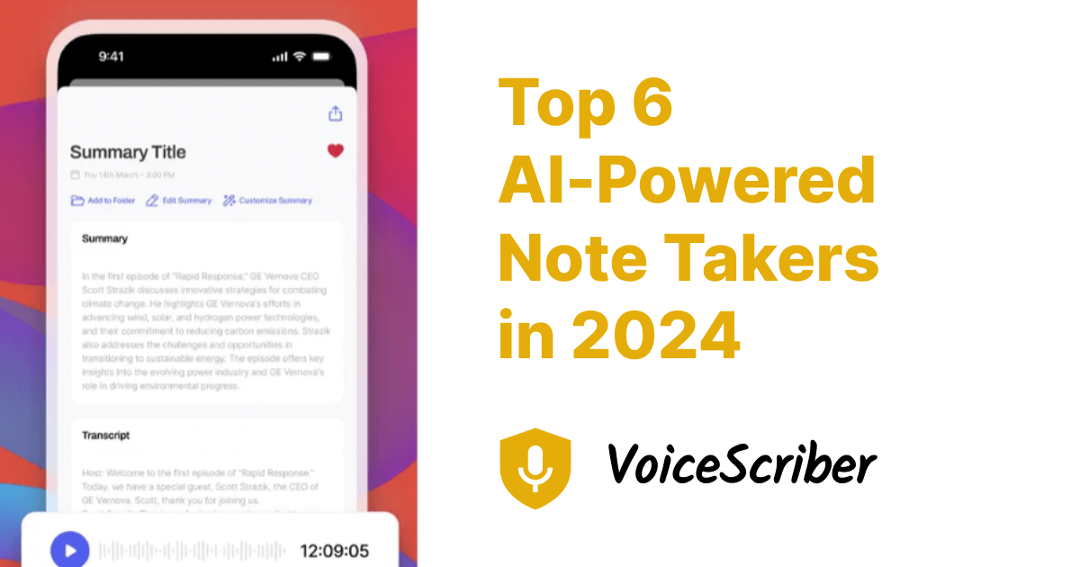 Top 6 AI-powered Note Takers in 2024 : Privacy, Accuracy, and Ease of Use Compared